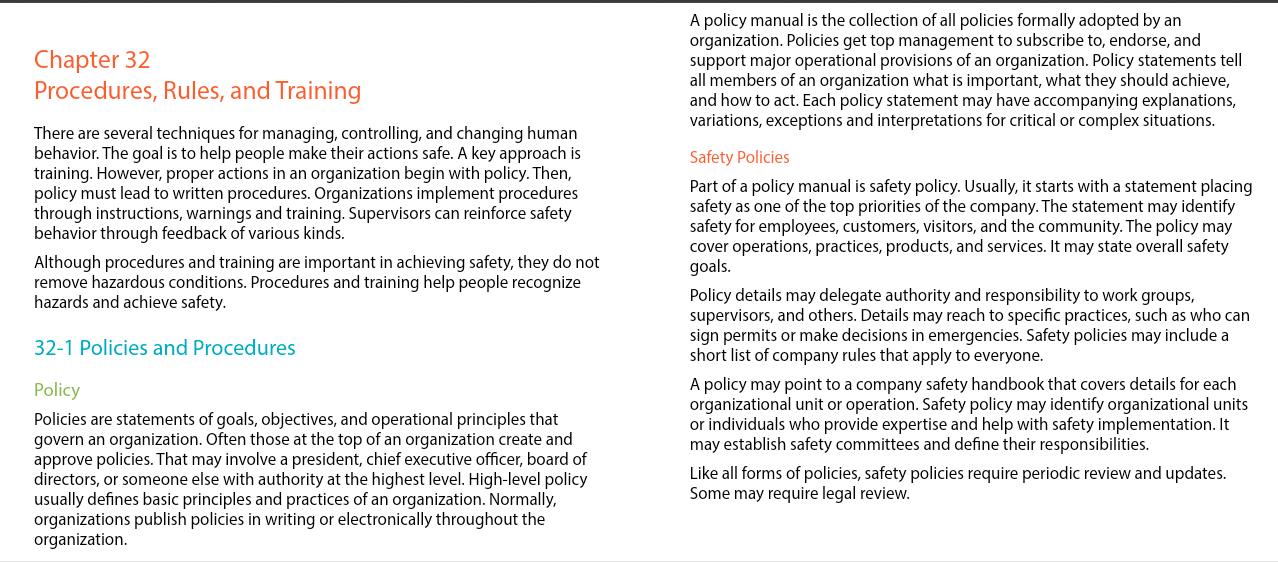 Solved Explain the purpose for policies. For procedures. | Chegg.com