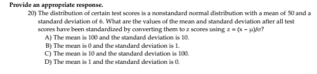 Solved Provide An Appropriate Response The Distribution Of