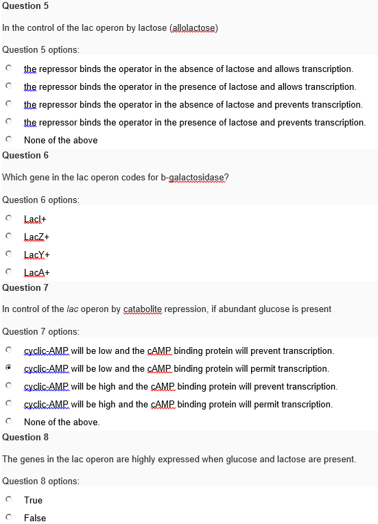 Solved In the control of the lac operon by lactose In | Chegg.com