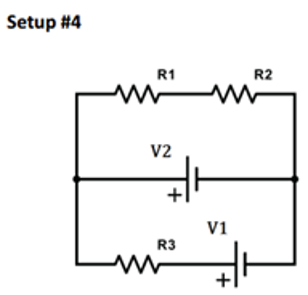 Using Kirchhoff’s Rules find the current A: V1: | Chegg.com