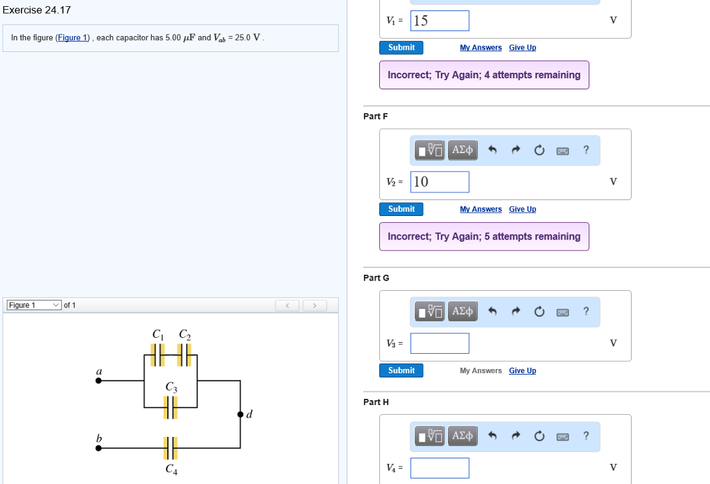 Solved In the figure (Figure 1) each capacitor has 5.00 mu F | Chegg.com Solved In the figure (Figure 1) each capacitor has 5.00 mu F | Chegg.com