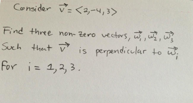 Solved Consider = Find three non-zero vectors, | Chegg.com