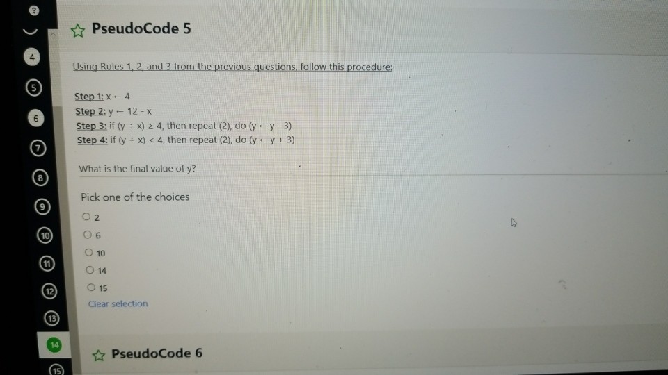 Solved ☆ Pseudocode 4 For This Question Use The Same Rule