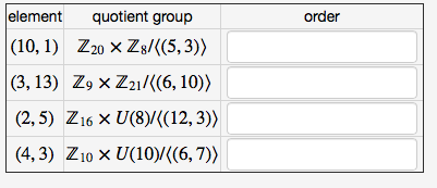 Solved Determine the order of the coset containing each of | Chegg.com