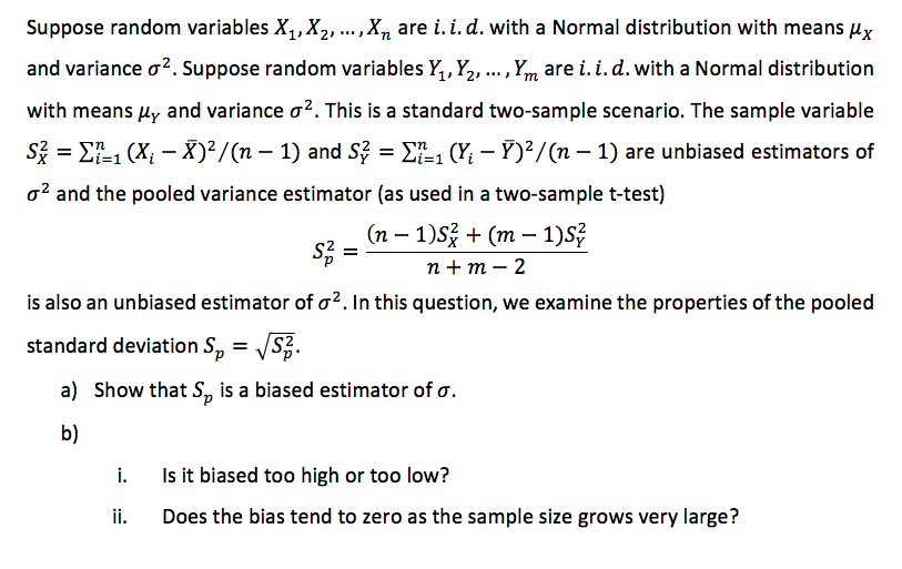 Solved Suppose random variables X_1, X_2, ..., X_n are | Chegg.com