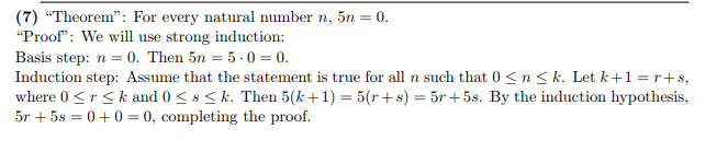 Solved (7) "Theorem": For every natural number n, 5 0. | Chegg.com