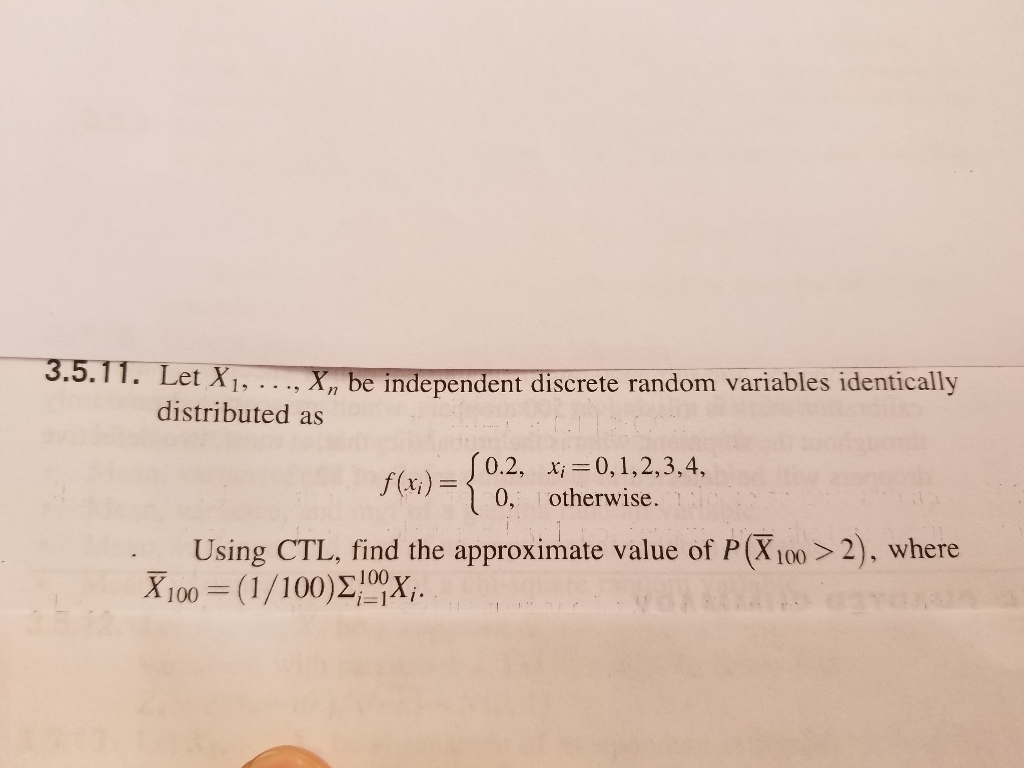 Solved 3 5 11 Let X X Be Independent Discrete Random