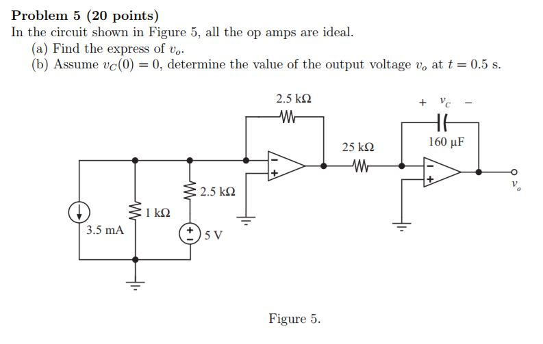 Solved Problem 5 (20 points) In the circuit shown in Figure | Chegg.com