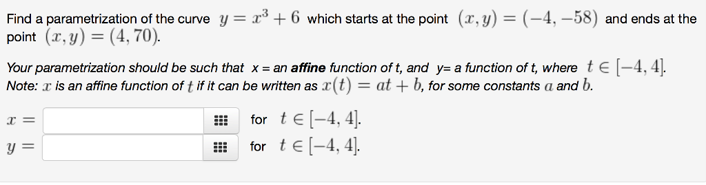 Solved Find a parametrization of the line segment starting | Chegg.com