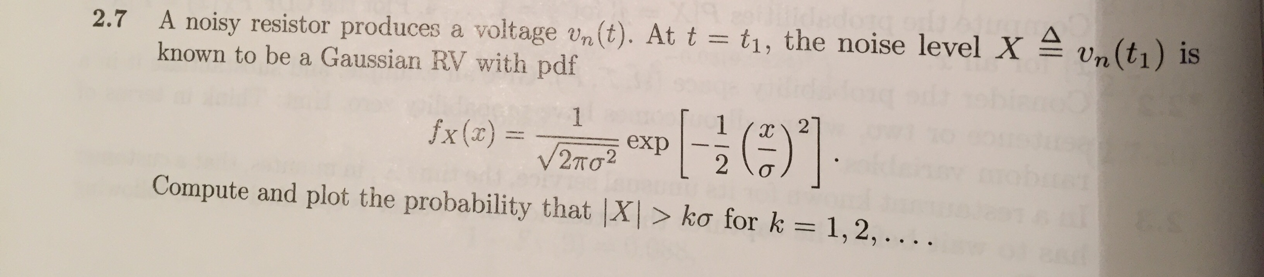 Solved A noisy resistor produces a voltage v_n(t). At = t_1, | Chegg.com
