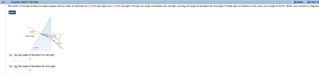 Solved My Notos Aak Your To 8 o-2 points SercP11 22.P032 The | Chegg.com