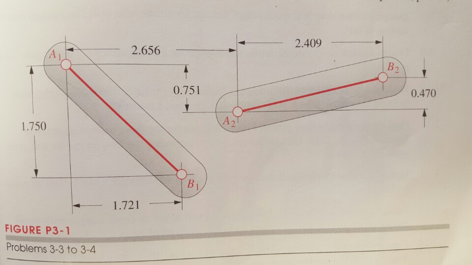 Design a fourbar mechanism to give the two positions | Chegg.com