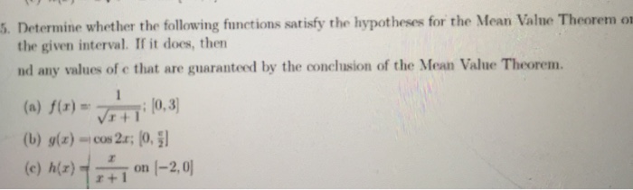 Solved Determine whether the following functions satisfy the | Chegg.com