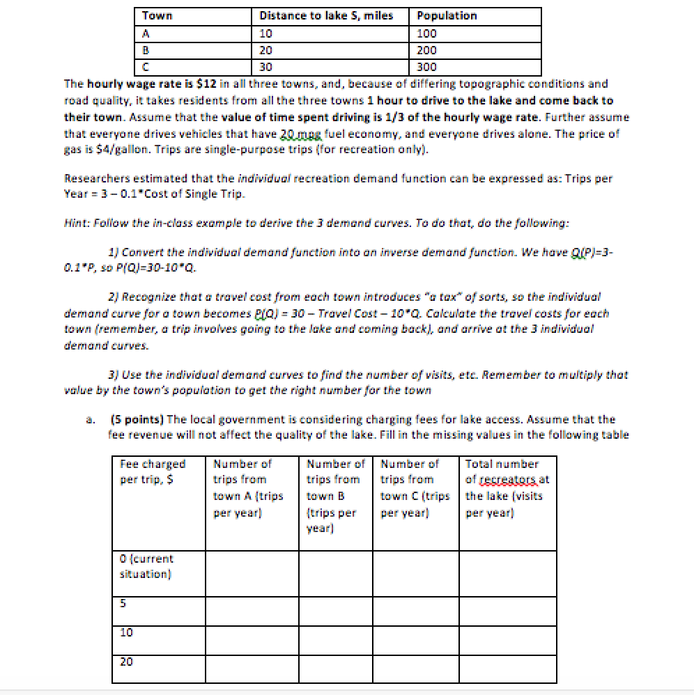 Solved Consider a situation where there is a lake, call it S | Chegg.com