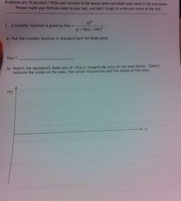 Solved Write your answers in the spaces given and show your | Chegg.com