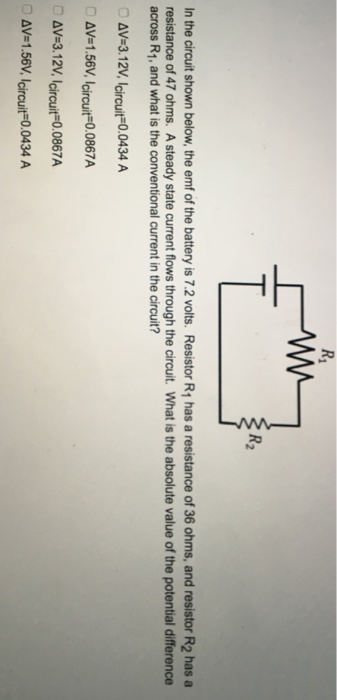 Solved In the circuit shown below, the emf of the battery | Chegg.com