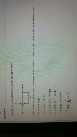 Solved Consider the system characterized by the block | Chegg.com