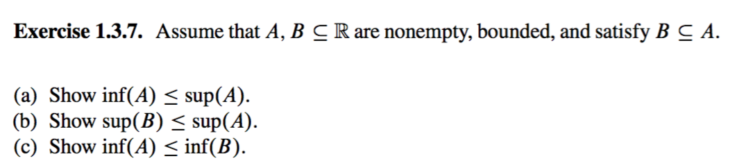Solved Assume that A, B R are nonempty, bounded, and | Chegg.com
