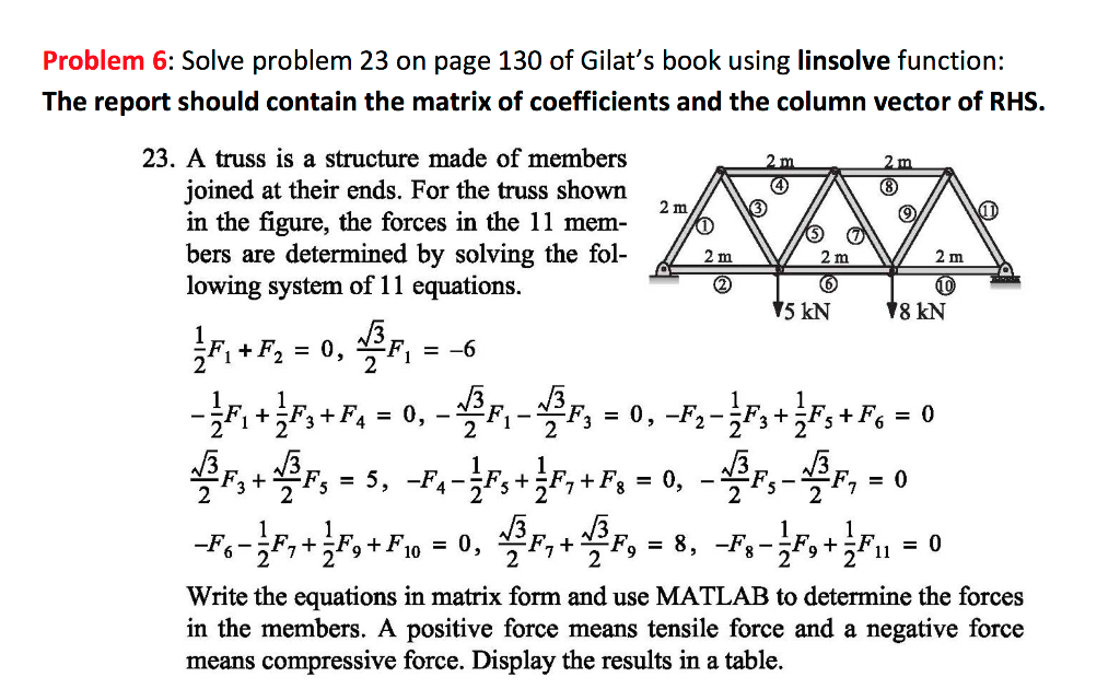 Solved Problem 6: Solve problem 23 on page 130 of Gilat's | Chegg.com
