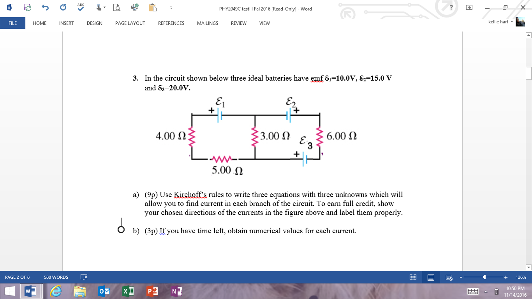 Solved: In The Circuit Shown Below Three Ideal Batteries H... | Chegg.com