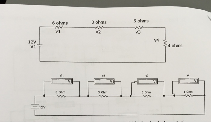 Solved Use voltage divider to determine the voltage v1 v2 v3 | Chegg.com