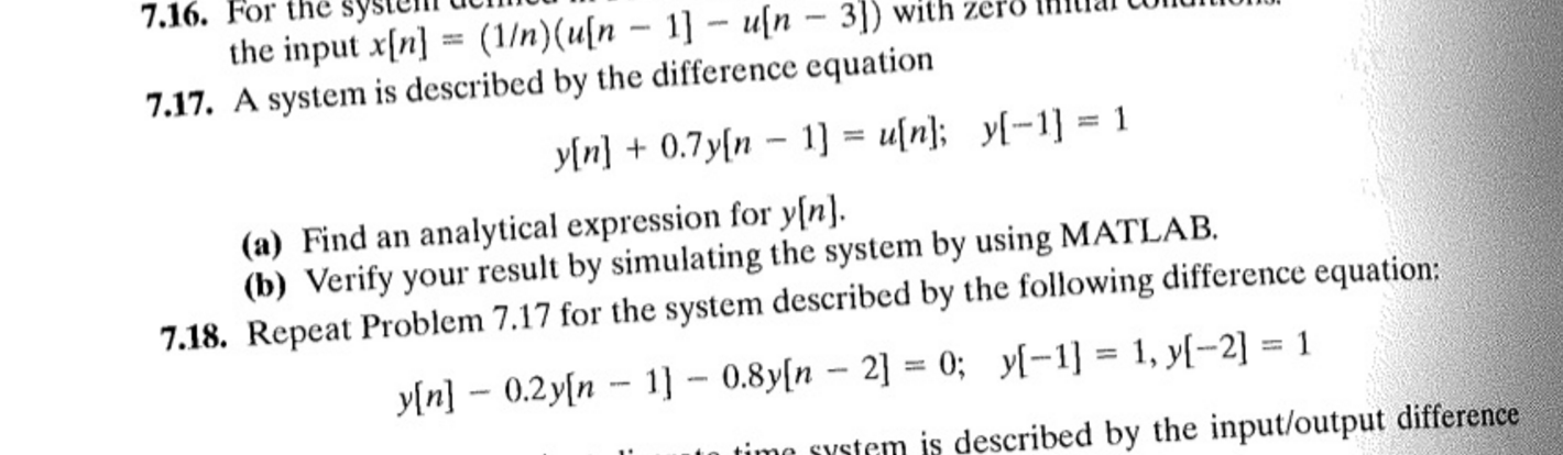 Solved A system is described by the difference equation | Chegg.com
