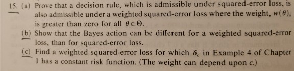15. (a) Prove that a decision rule, which is | Chegg.com