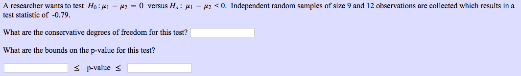 Solved A researcher wants to test Ho: mu1 - mu2 =0 versus | Chegg.com