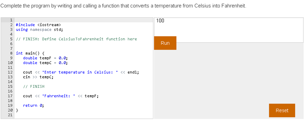 Solved Complete the program by writing and calling a | Chegg.com Solved Complete the program by writing and calling a | Chegg.com