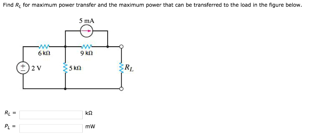 Solved Find RL for maximum power transfer and the maximum | Chegg.com