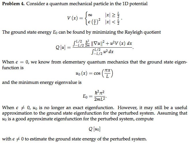 Consider a quantum mechanical particle in the ID | Chegg.com