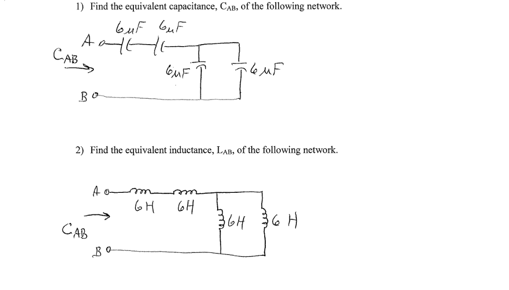 Solved 1 Find the equivalent capacitance, CAB, of the | Chegg.com