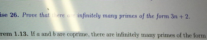 Solved 26. Prove that there are infinitely many primes of | Chegg.com