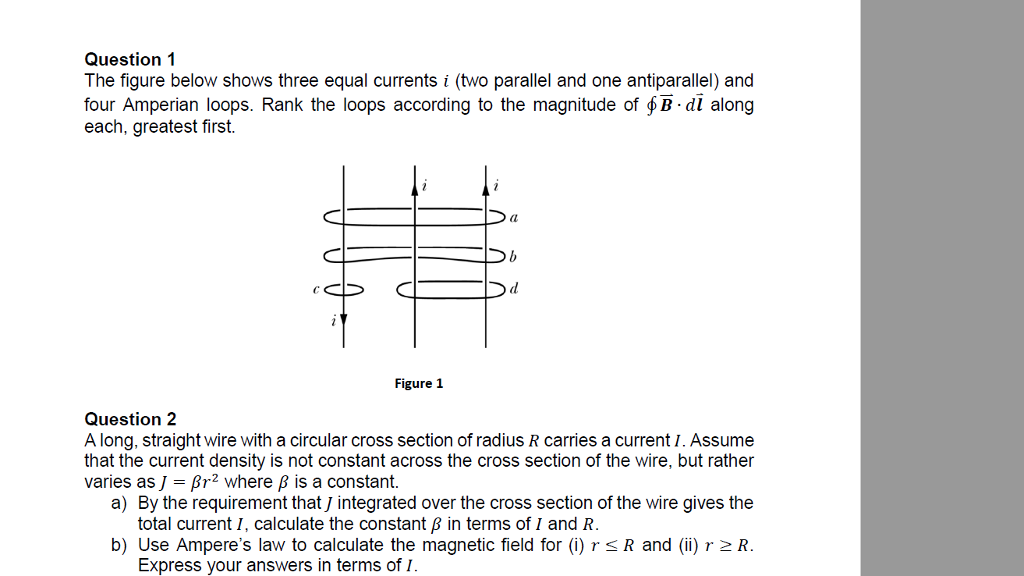 Solved Question 1 The figure below shows three equal | Chegg.com
