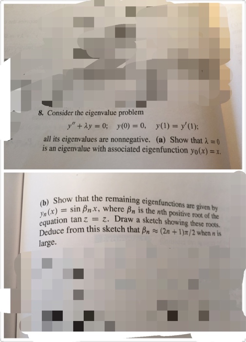 Solved Consider the eigenvalue problem y'' + lambda y = 0; | Chegg.com