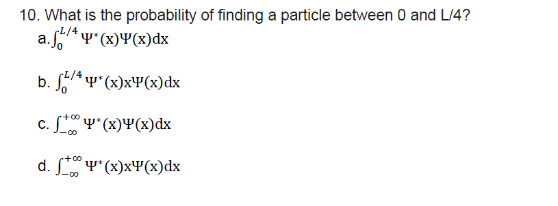 Solved What is the probability of finding a particle between | Chegg.com