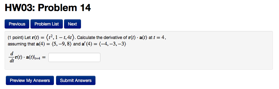 Solved HW03: Problem 14 Previous Problem List Next (1 point) | Chegg.com
