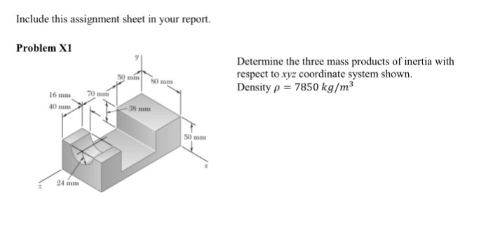 Solved Include this assignment sheet in your report. | Chegg.com