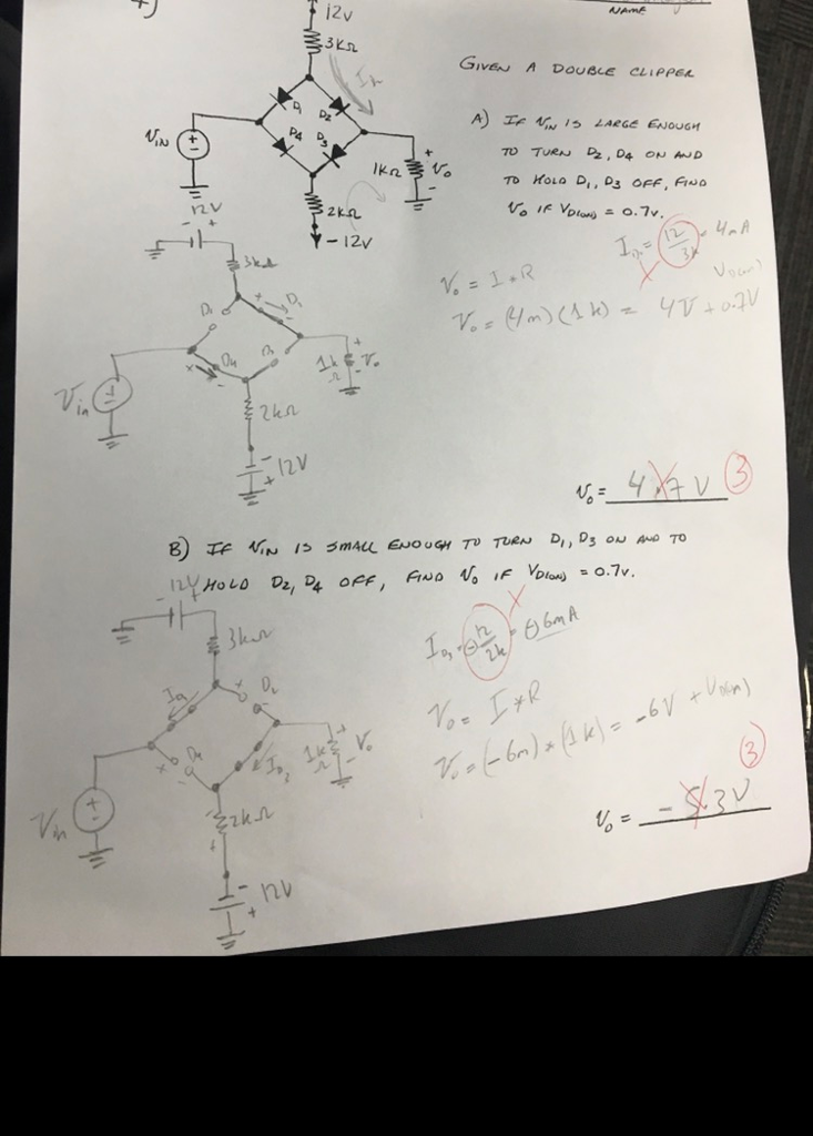 Solved DOUBLE CLIPPER QUESTION The notes for double | Chegg.com