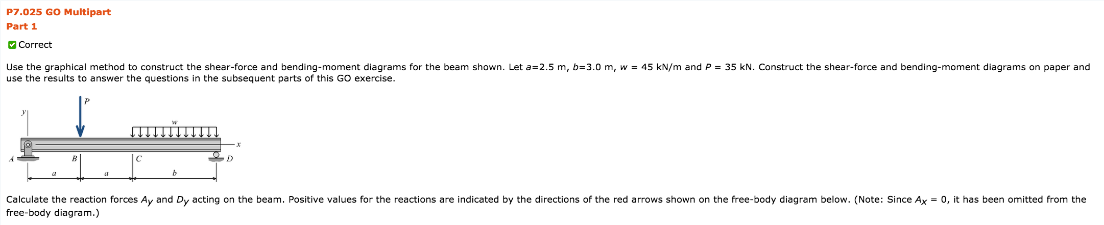 Solved P7.025 GO Multipart Part 1 Correct Use the graphical | Chegg.com