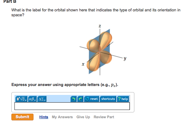 Solved What is the label for the orbital shown here that | Chegg.com