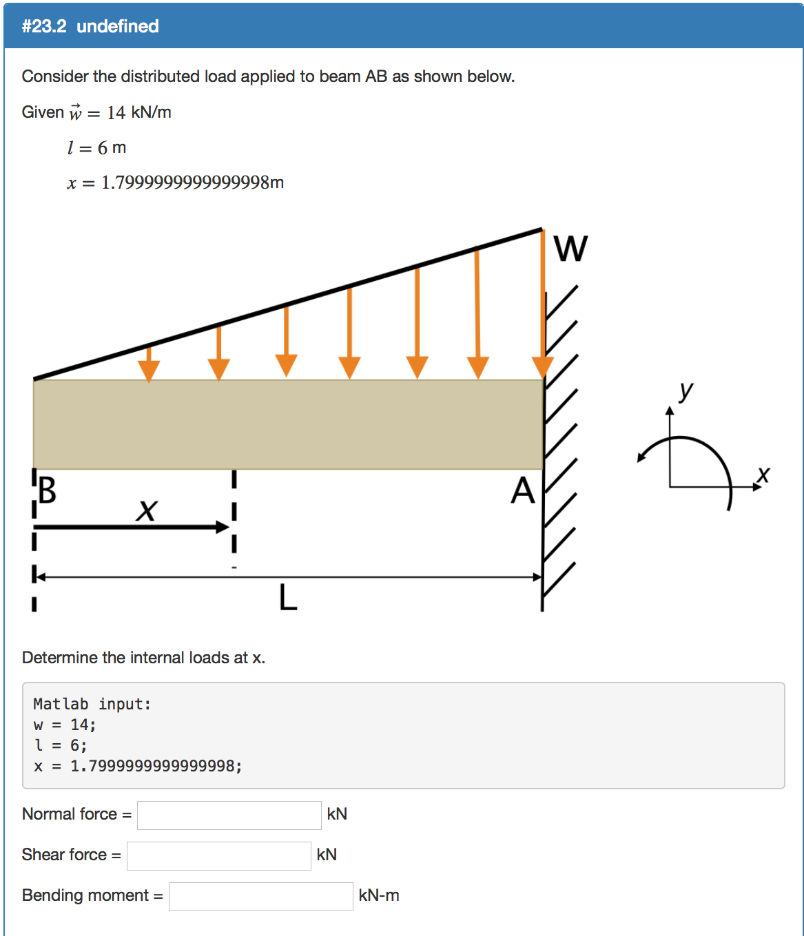 Solved Consider the distributed load applied to beam AB as | Chegg.com