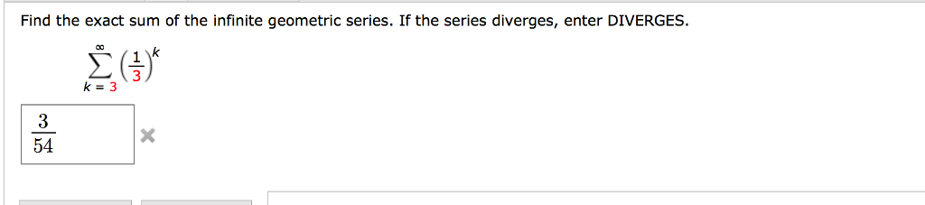 Solved Find The Exact Sum Of The Infinite Geometric Series