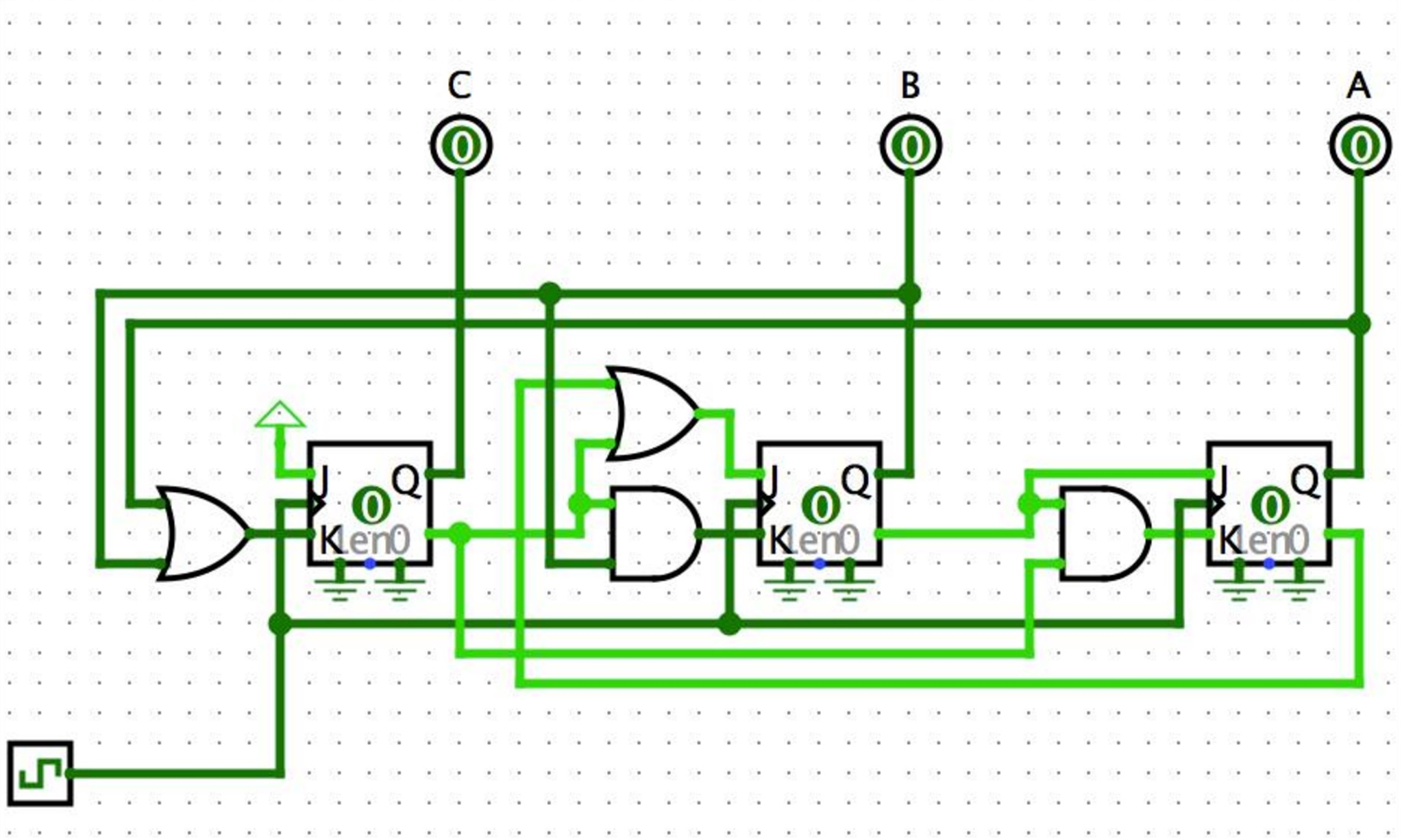 Solved a) What is the MOD number for this counter? b) Is | Chegg.com