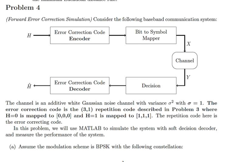 Problem 4 (Forward Error Correction Simulation) | Chegg.com