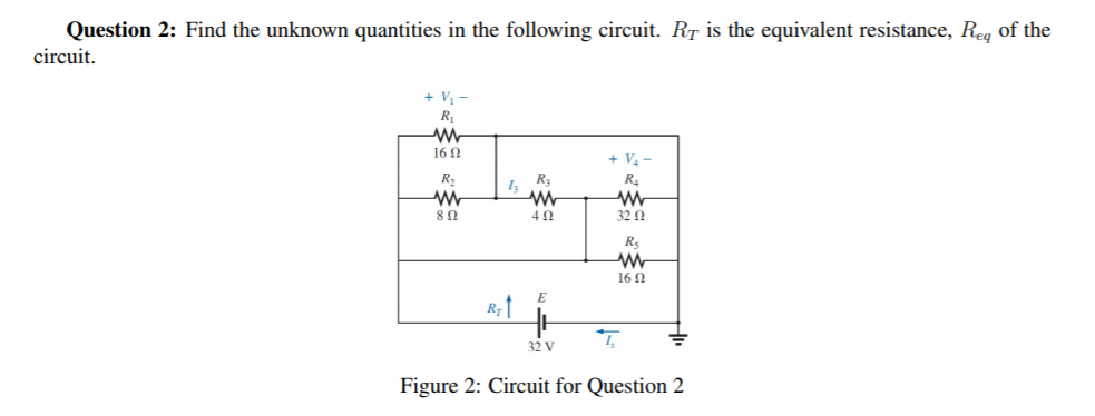 Solved Question 2: Find the unknown quantities in the | Chegg.com