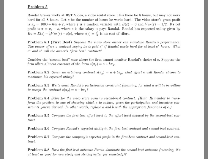 Randal Graves works at RST Video, a video rental | Chegg.com