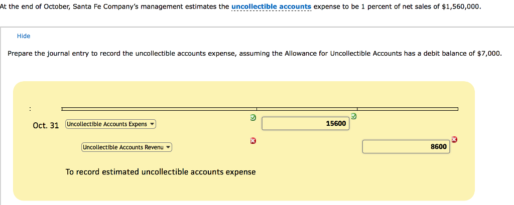 Solved Percentage of Net Sales Method At the end of the | Chegg.com