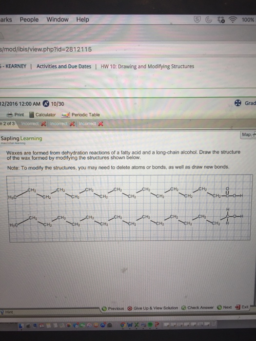 Solved Waxes are formed from dehydration reactions of a | Chegg.com