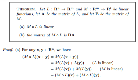 Solved 3-10 Let L : Rn → Rm and M : Rm → RI be linear | Chegg.com